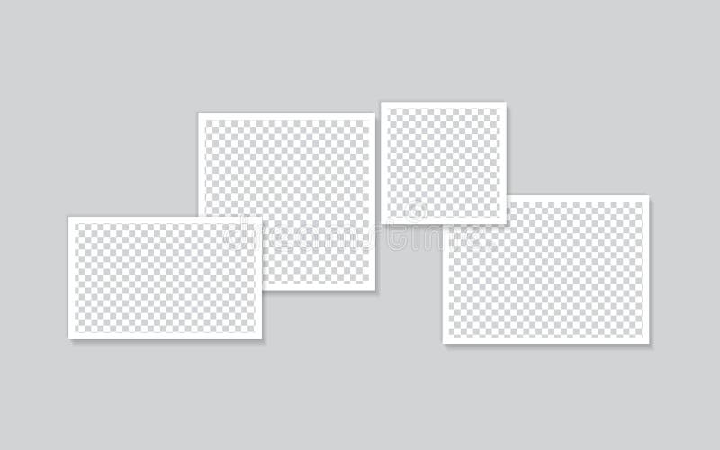 Four Photo Frames on White Background Stock Vector - Illustration of ...