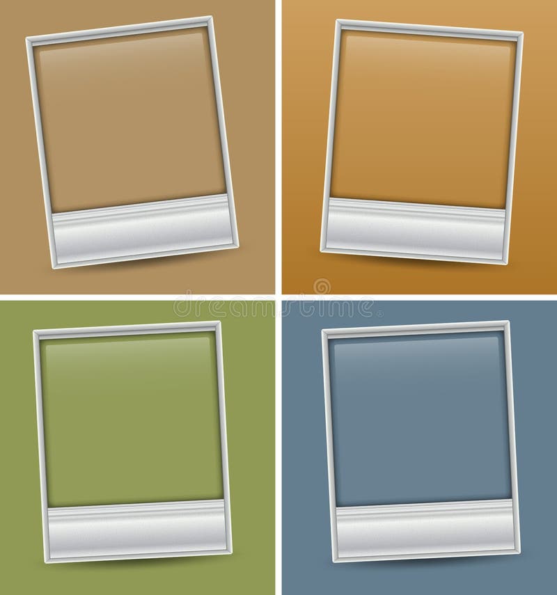 Four Frames in Different Colors Stock Illustration - Illustration of ...