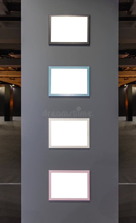 Four Picture Frames stock photo. Image of empty, column - 271428032