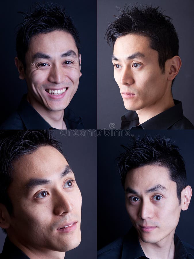 Four Pictures of a Japanese Model Stock Photo - Image of company ...