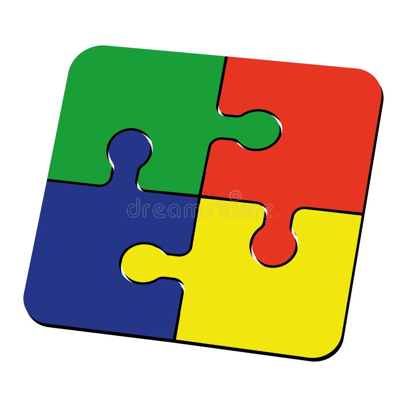 Puzzle 4 Piece Stock Illustrations – 797 Puzzle 4 Piece Stock ...