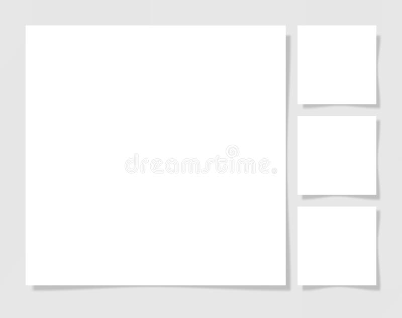 Four Pieces Blank Sheet of White Paper Stock Vector - Illustration of ... Four Pieces Blank Sheet of White Paper Stock Vector - Illustration of ...