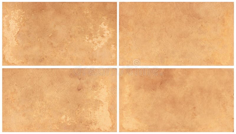 Four Pieces of Rectangular Vintage Paper Stock Photo - Image of sheet ...