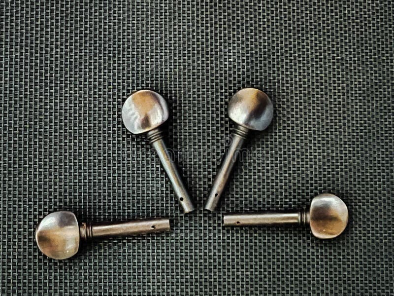 Four Pieces of Violin Peg Put on Background Stock Image - Image of ...
