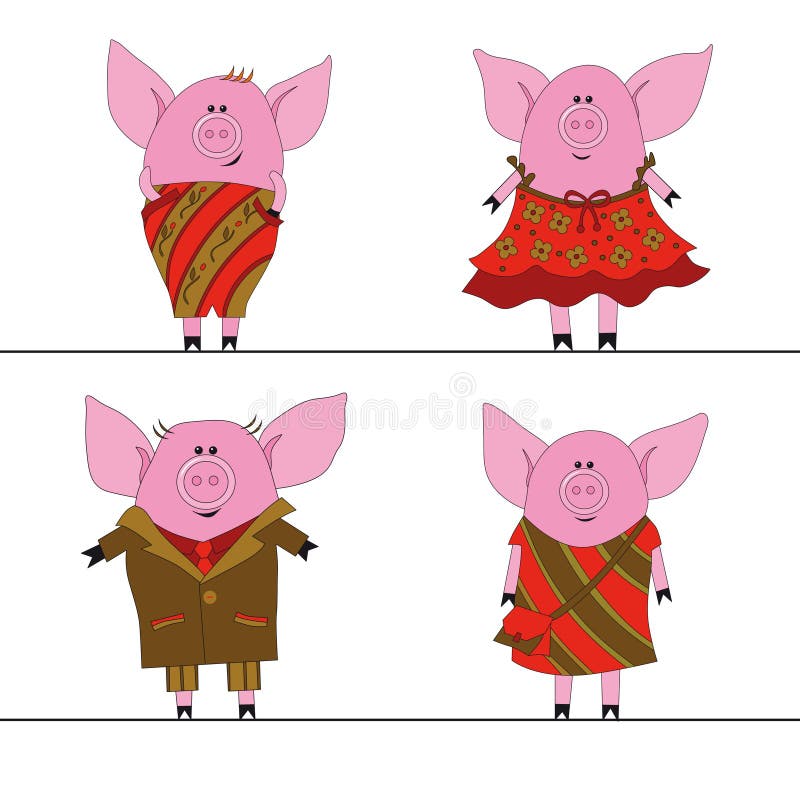 Four Pigs Stock Illustrations – 112 Four Pigs Stock Illustrations ...