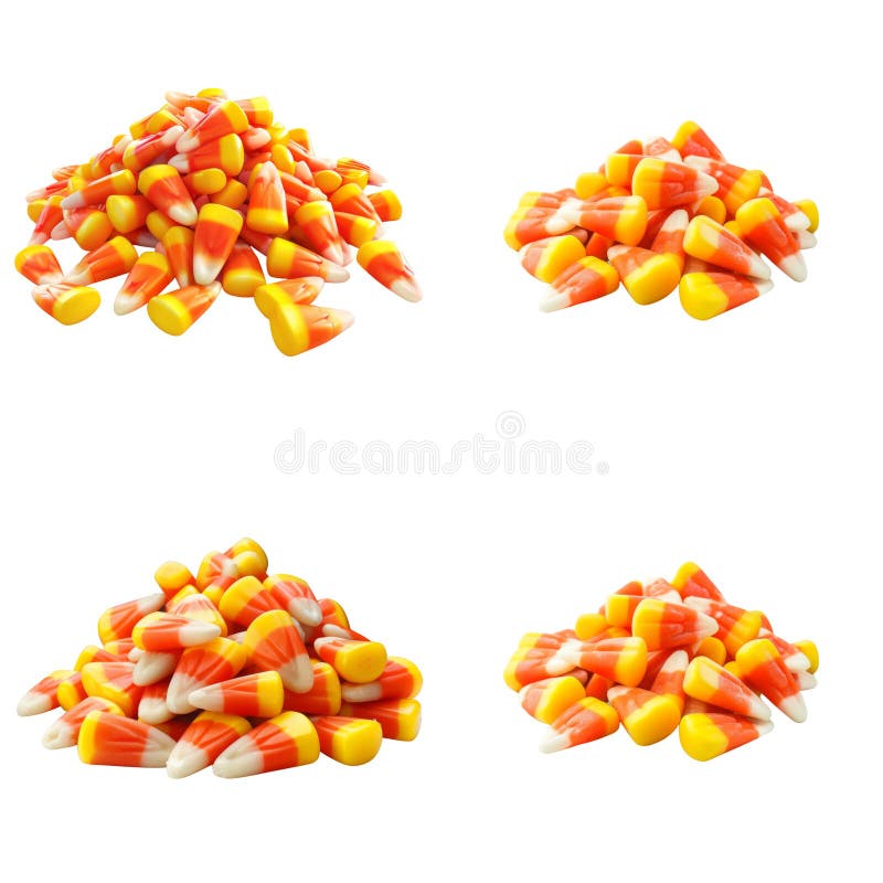 Four Piles of Candy Corn stock image. Illustration of pile - 331565887