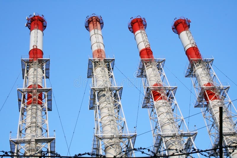 Four pipes stock image. Image of chimney, power, high - 13304907
