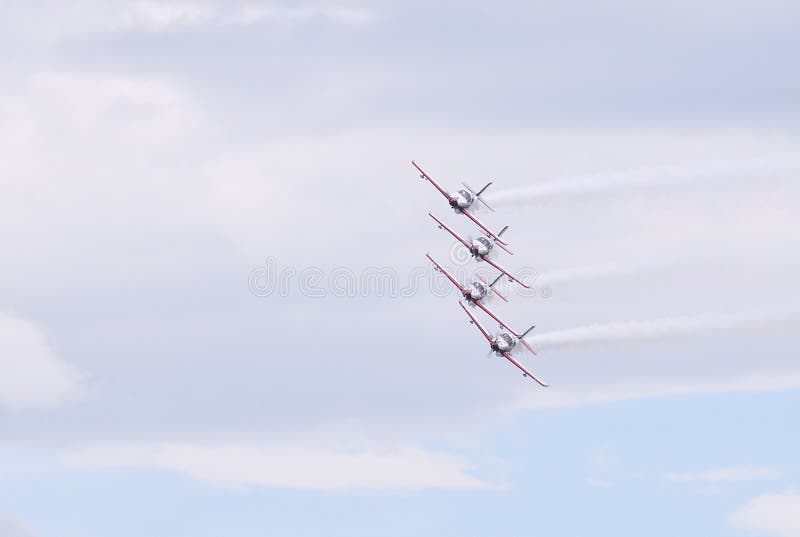 Four plane flying in sky stock photo. Image of vehicle - 70238176
