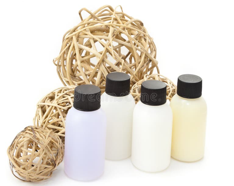 Four Plastic Bottles of Coloured Liquid Stock Photo - Image of ...