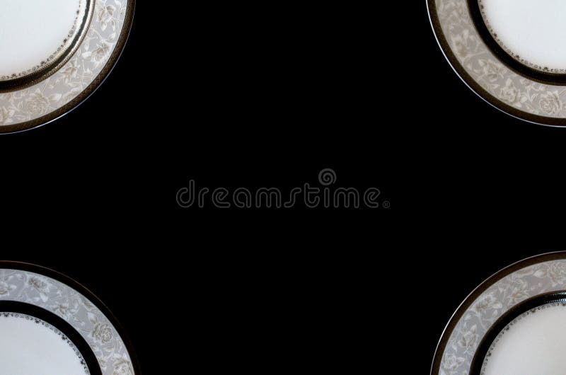 Four Plates Isolated on White Stock Image - Image of kitchenware ...