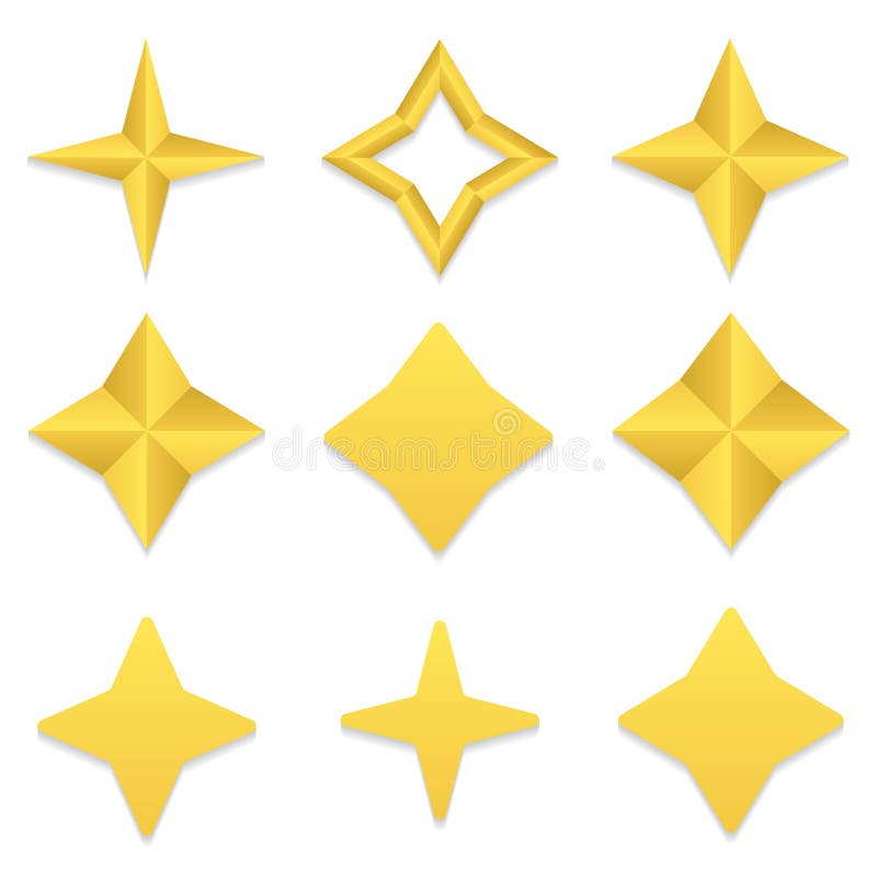 Four Point Star Stock Illustrations – 725 Four Point Star Stock ...