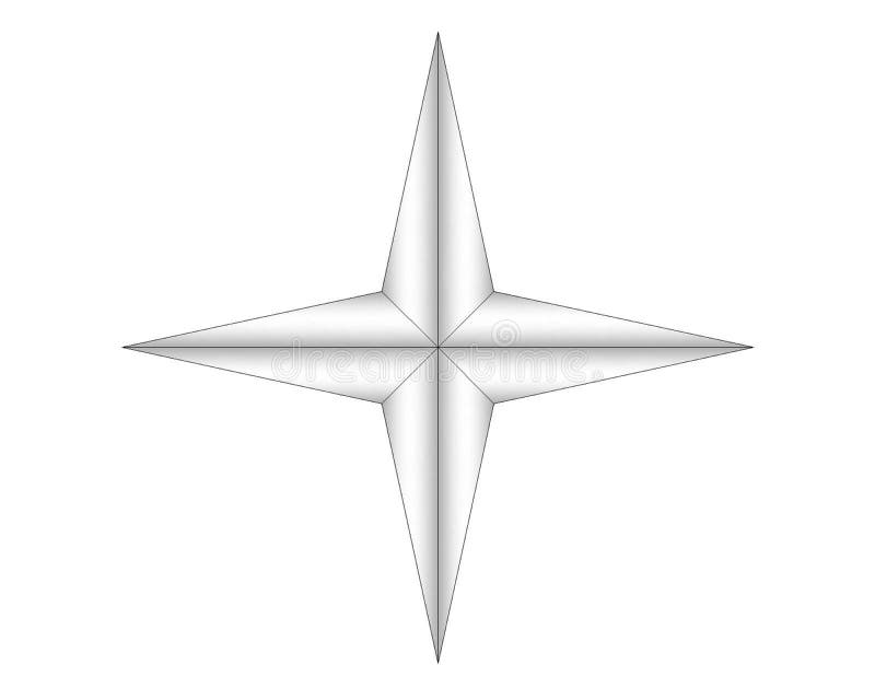 Four Pointed Star Great Design for Any Purpose. Realistic Vector ...
