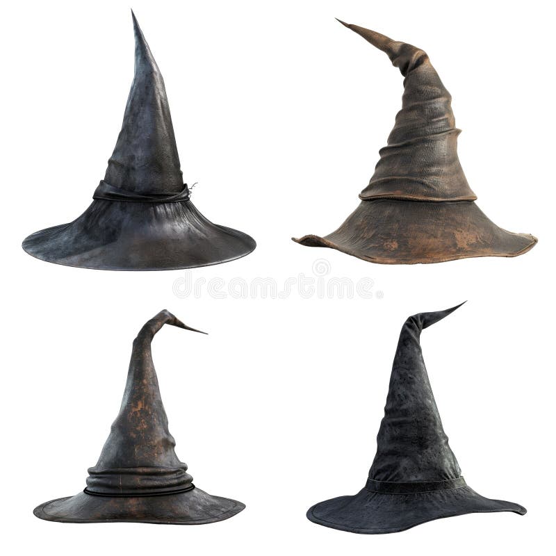 Four Pointed Witch Hats stock illustration. Illustration of style ...