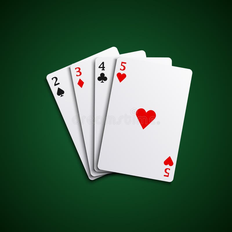 Four Poker Playing Different Cards Hand Together Stock Vector ...