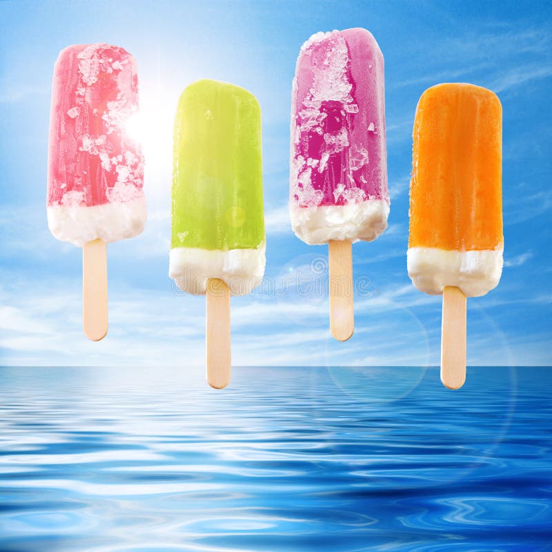 Four colorful popsicle stock photo. Image of dessert, four - 9225138