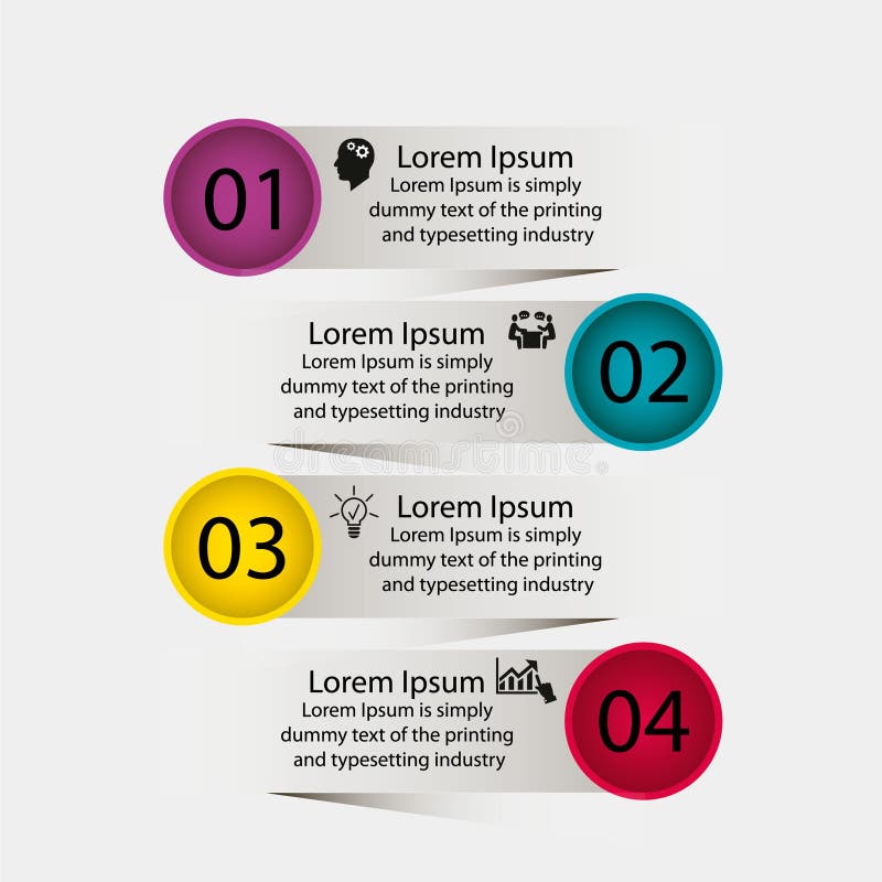Four Stages Infographics/four Stages Infographics Stock Illustration ...