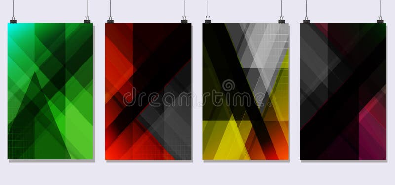 Mockup Polygonal Corporate Identity Stock Vector - Illustration of blue ...