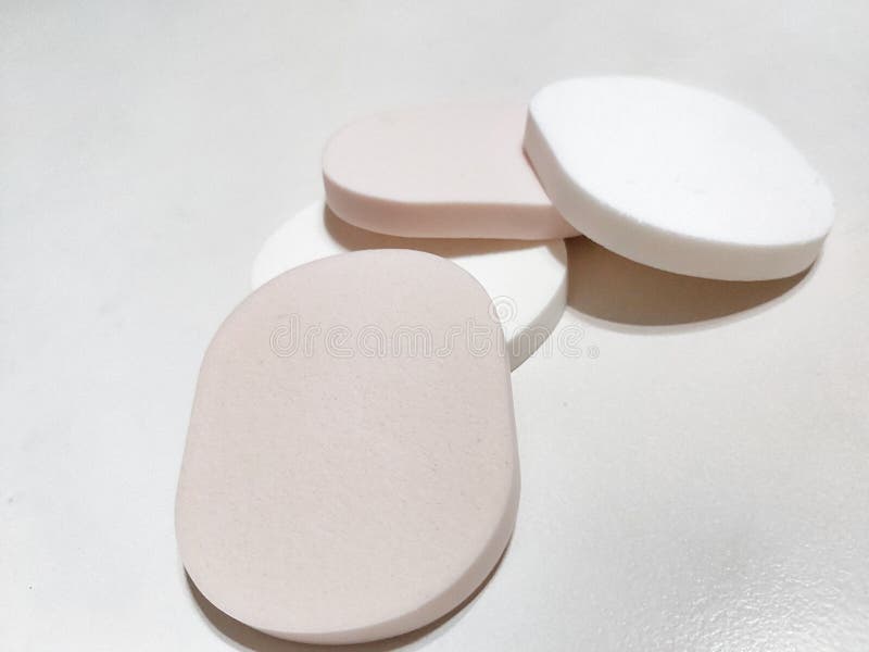 Four Powdered Sponges with a Flat, Flat Texture Stock Photo - Image of ...