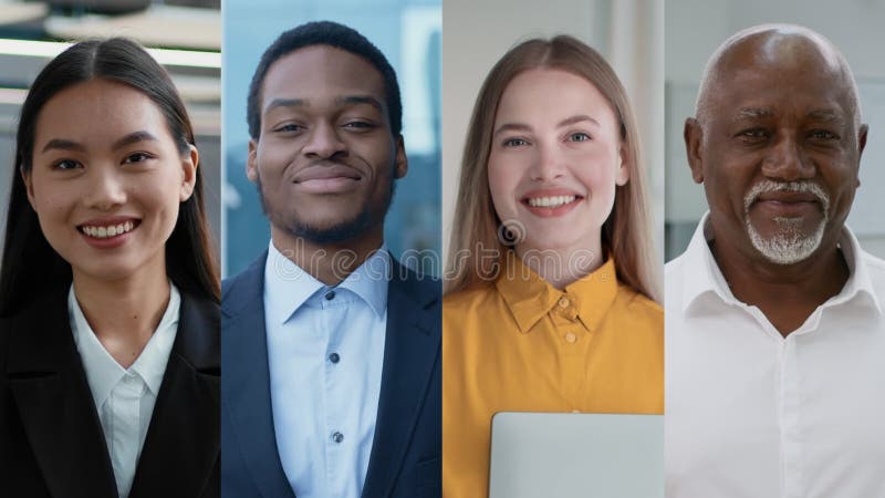 Diverse Group of Professionals Smiling in an Office Environment during ...