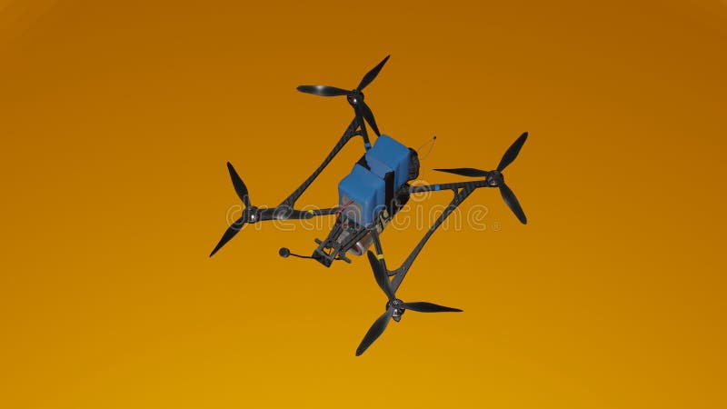 Propeller Drone Camera stock illustration. Illustration of helicopter ...