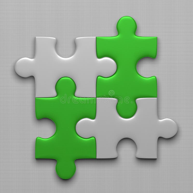 Four puzzle pieces stock illustration. Illustration of concept - 51805028