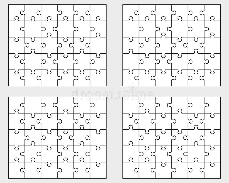 Four puzzles stock illustration. Illustration of jigsaw - 45076207