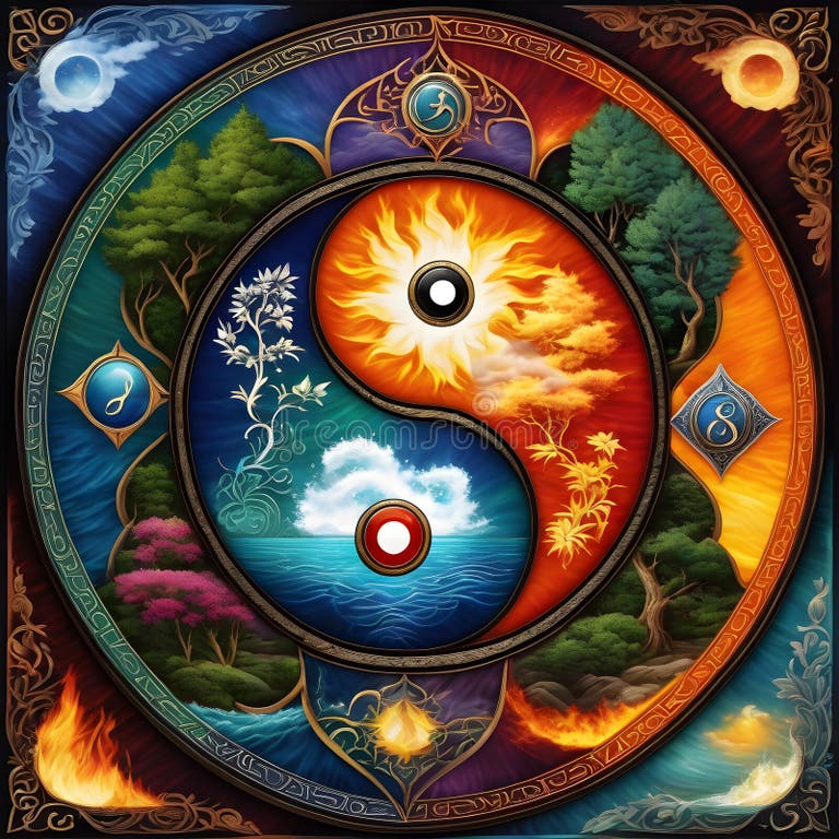 The Four Quadrants Represent the Four Elements of Nature - Fire, Water ...