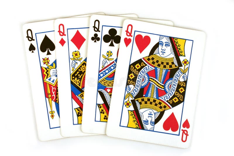 Four queens stock image. Image of cards, queen, poker - 4582237