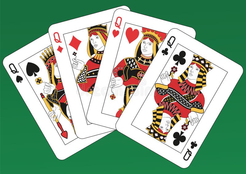 Playing Cards Queens Stock Illustrations – 94 Playing Cards Queens ...