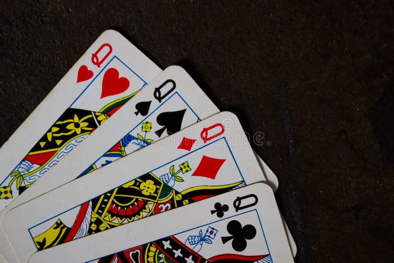 Four queens. Playing cards stock photo. Image of deck - 249006364