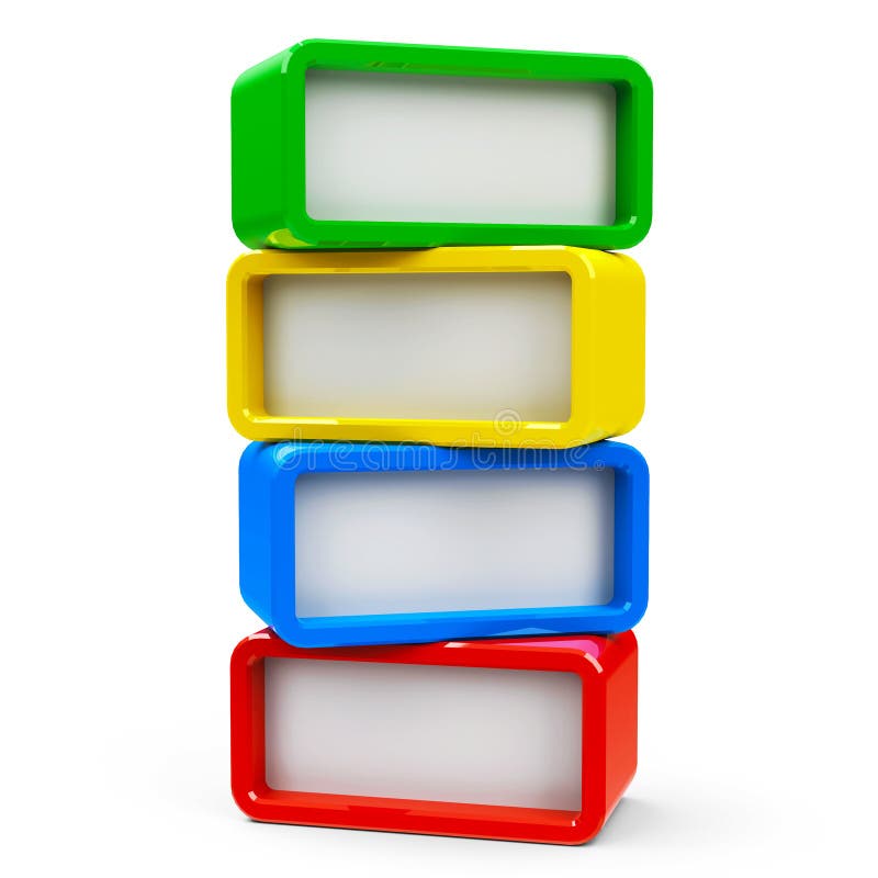 Four Rectangle - Four Steps Stock Illustration - Illustration of ...