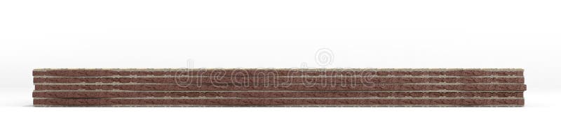 Four Rectangle Shape Wafer Biscuit 3d Render on White Stock ...