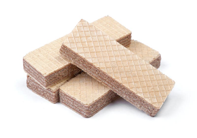 Four Rectangle Shape Wafer Biscuits Stock Image - Image of heap, cocoa ...