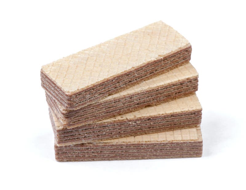 Four Rectangle Shape Wafer Biscuits Stock Image - Image of corrugated ...
