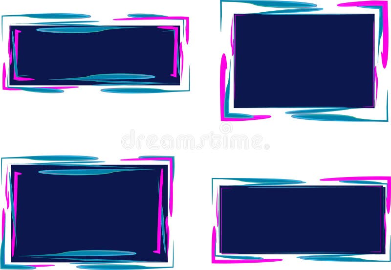 Pink Blue Colorful Rectangular Abstract Frames with Background Stock ...