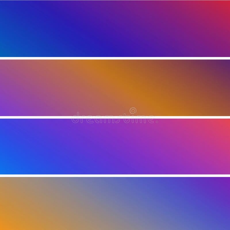 Four Rectangular Gradients with Smooth Color Transitions. the Top Bar ...