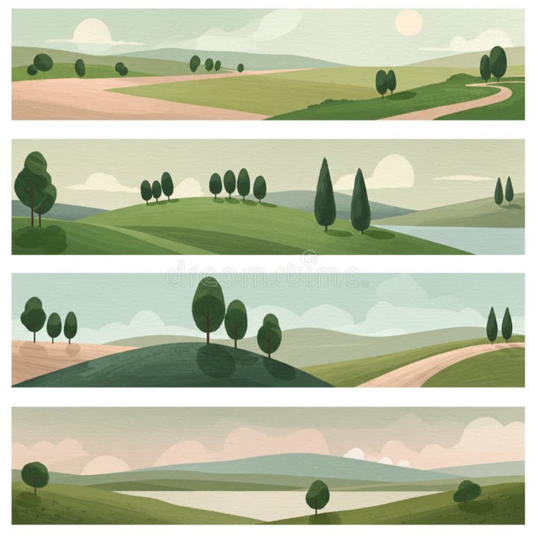 Sparse Landscapes Stock Illustrations – 959 Sparse Landscapes Stock ...