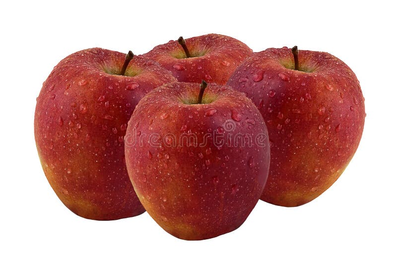 Four Red Apples Picture. Image: 4186476