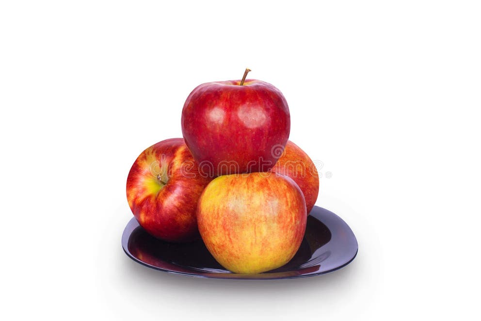 Four red apples stock image. Image of snack, refreshment - 49452343