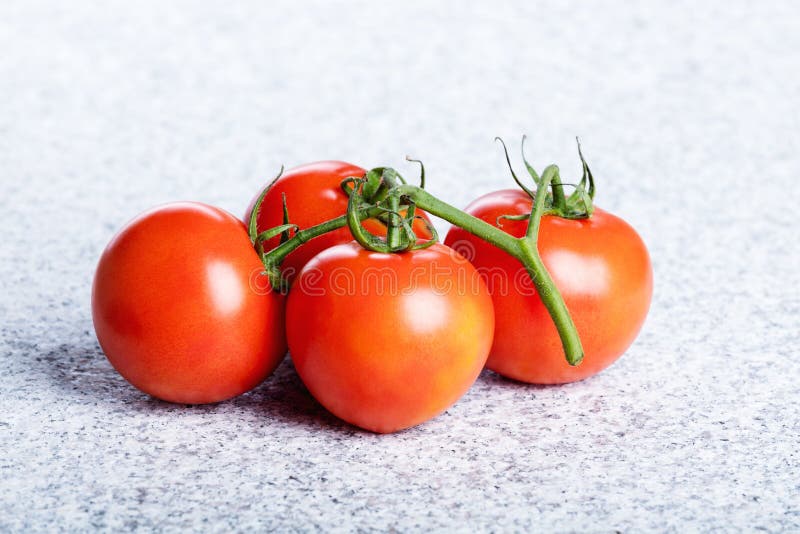 Four Red Fresh Juicy Tomatoes Stock Image - Image of cooking, stem ...