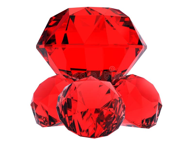 Red huge ruby gem stock illustration. Illustration of single - 36329527