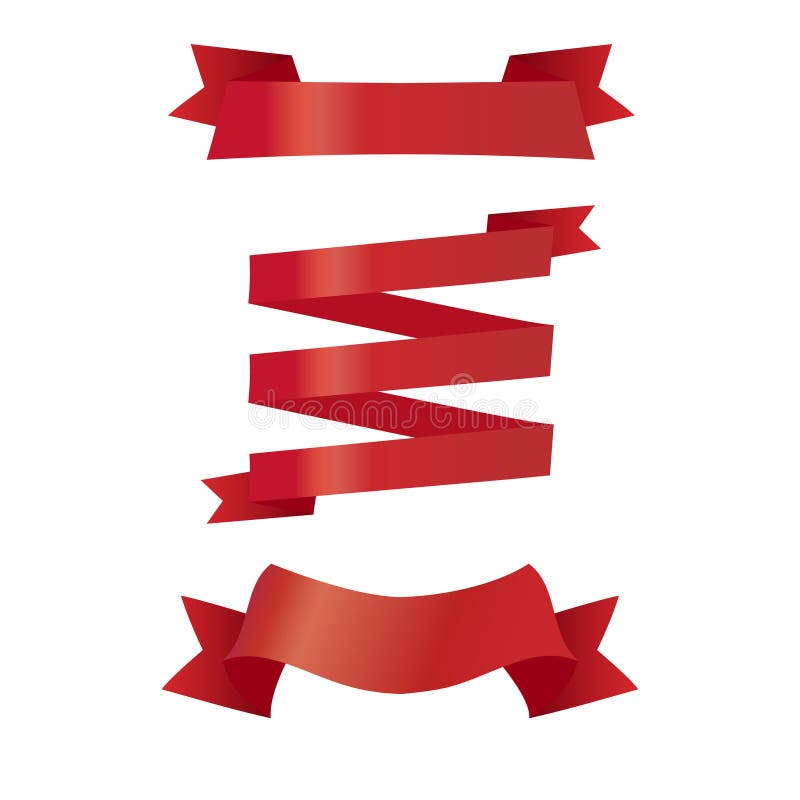 Four color ribbon patterns stock vector. Illustration of element - 73148894