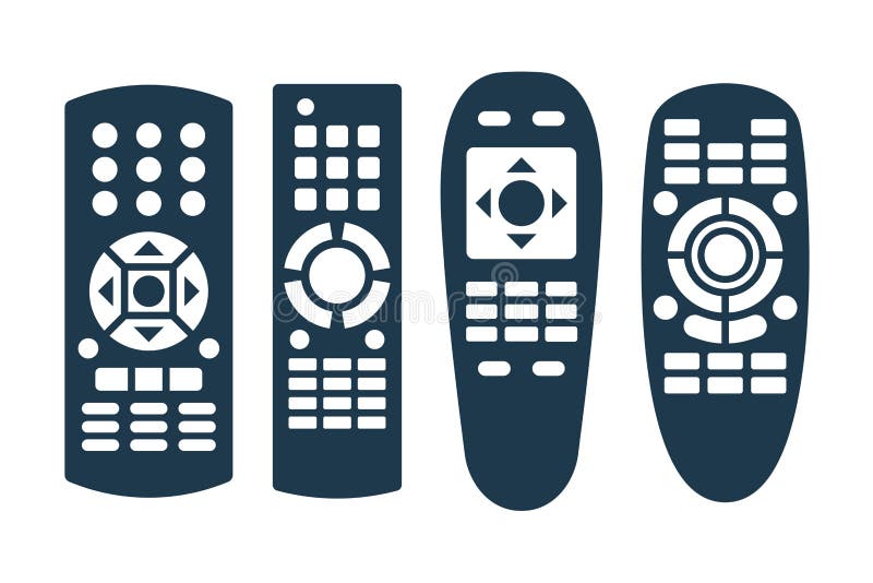 Four Remote Controls. Technology Communication Switch Button. Program Device. Wireless Keyboard ...