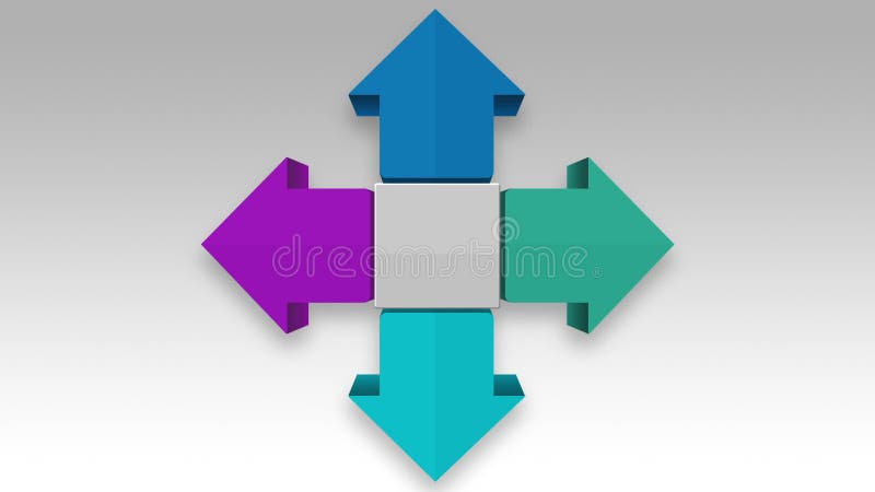 Four Result Arrow Box for Presentation. Powerpoint Template(included ...