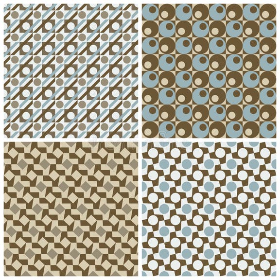 Four Retro Patterns stock vector. Illustration of repeating - 5836604