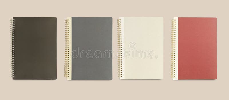 Four Ring Books Colored Red, White, Gray and Black Stock Image - Image ...