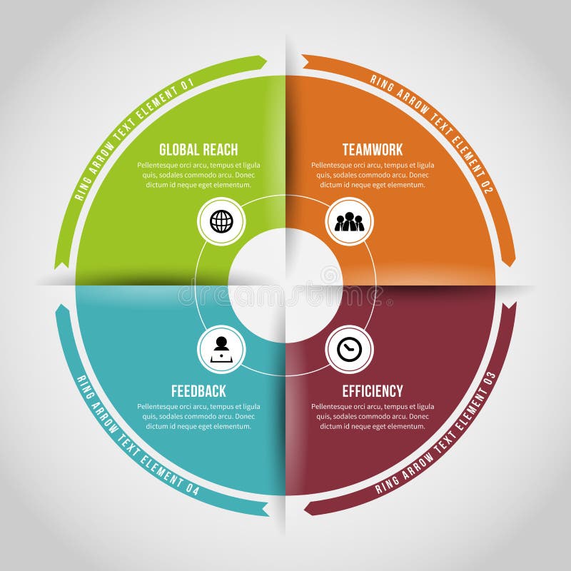 Ring Progress Infographic stock vector. Illustration of design - 43378390