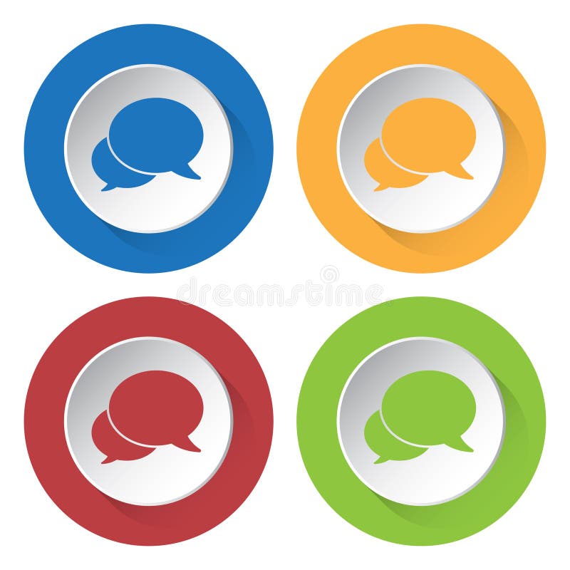 Two Round Talk Bubbles Vector Stock Illustrations – 207 Two Round Talk ...