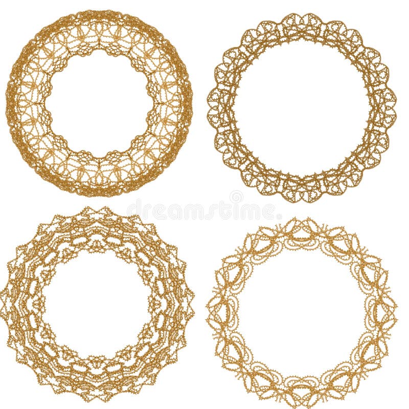 Four round frames stock illustration. Illustration of scrapbooking ...