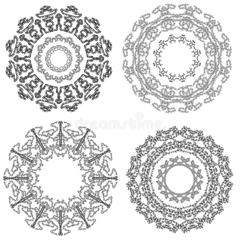 Four round frames stock illustration. Illustration of scrapbooking ...